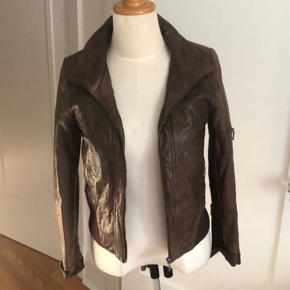 Danier | Jackets & Coats | Danier Brown Leather Bomber Jacket | Poshmark